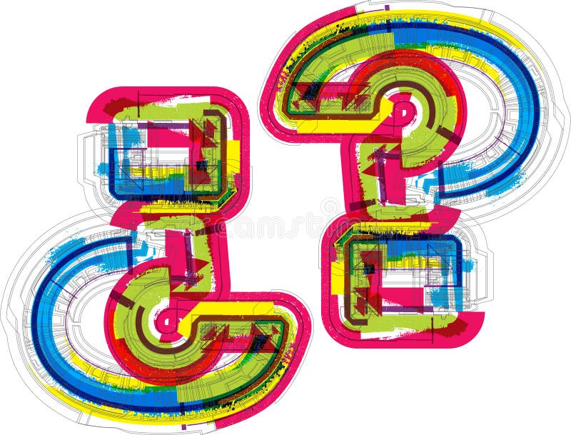 Art Sketched Question Mark Symbols Fonts Stock Vector - Illustration of ...