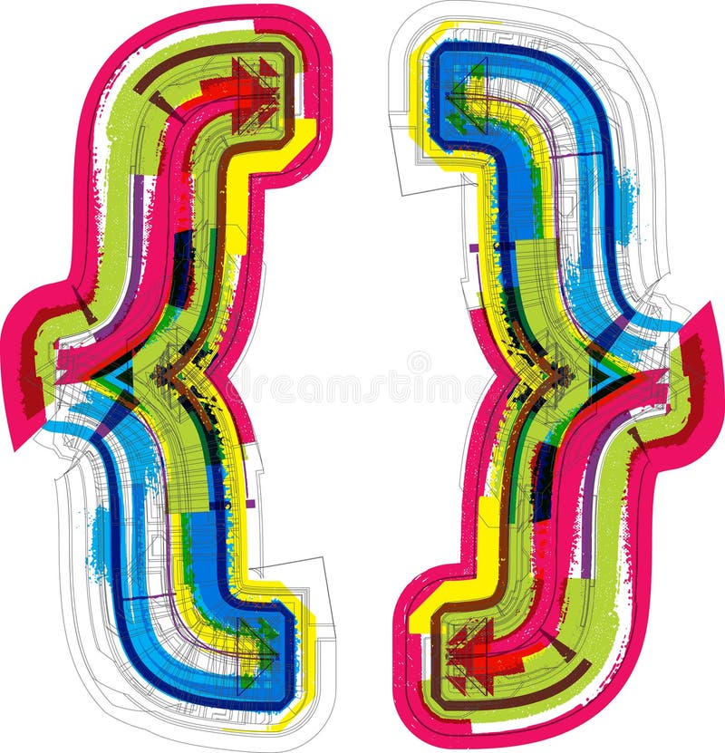 Art Sketched Fonts, Uppercase Symbols, Letter F Stock Vector ...