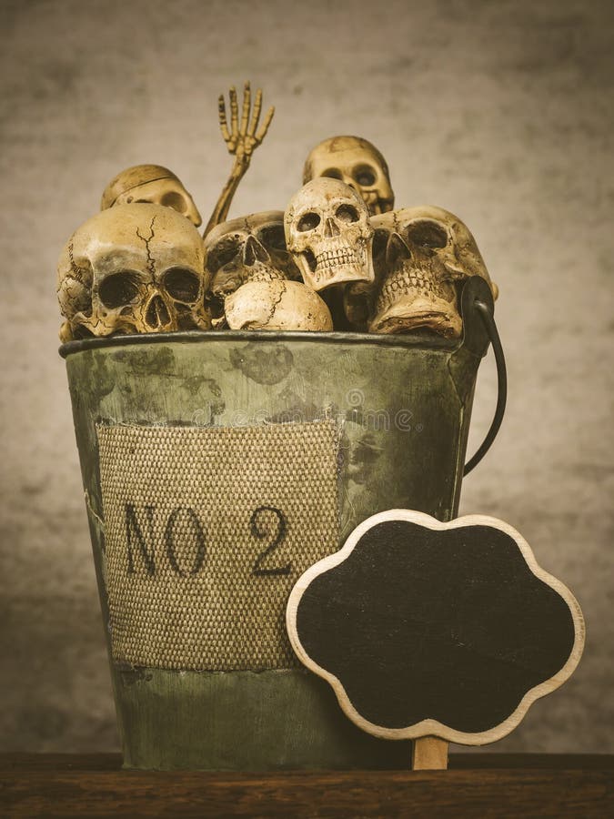 Art skull stock photo. Image of dark, concept, bucket - 78684772
