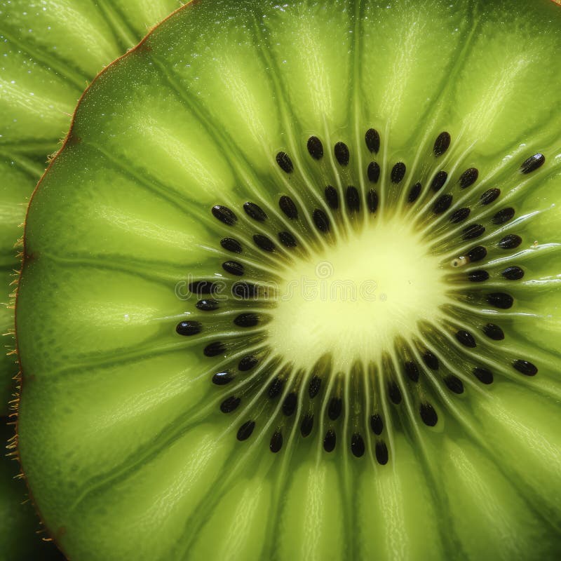 Culinary Artistry: Visualizing the Texture of Cut Kiwi. Generative AI ...