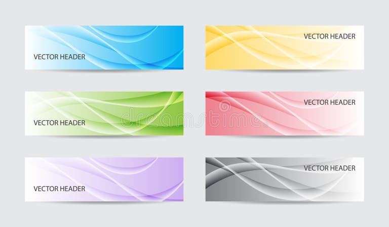 Art Soft Colors Concept Design Elements Headers Stock Vector ...