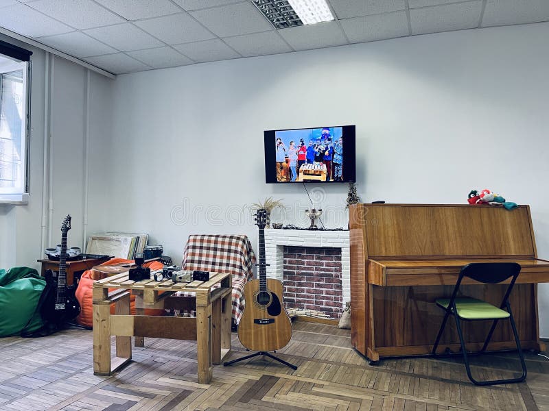 Art Space. Room Inside for Creating Ideas and Scenes Editorial ...