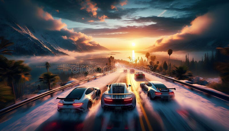 The Art of Speed Desktop Wallpaper Stock Illustration - Illustration of ...