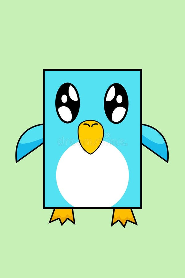 Square Penguin Illustration Stock Vector - Illustration of edge, arctic ...