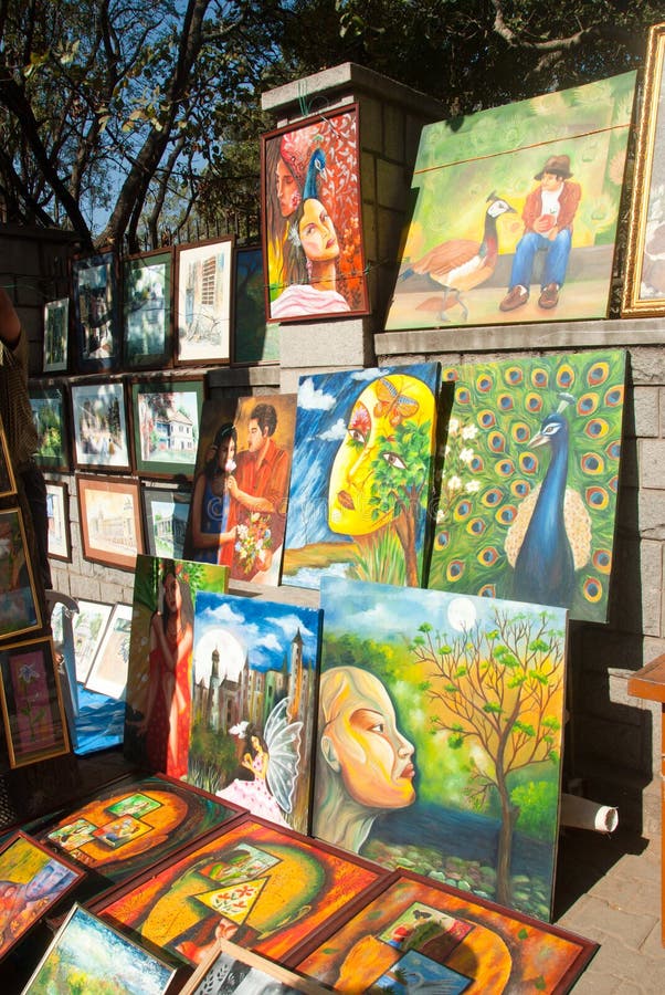 Art stall editorial photography. Image of india, frames - 19803297