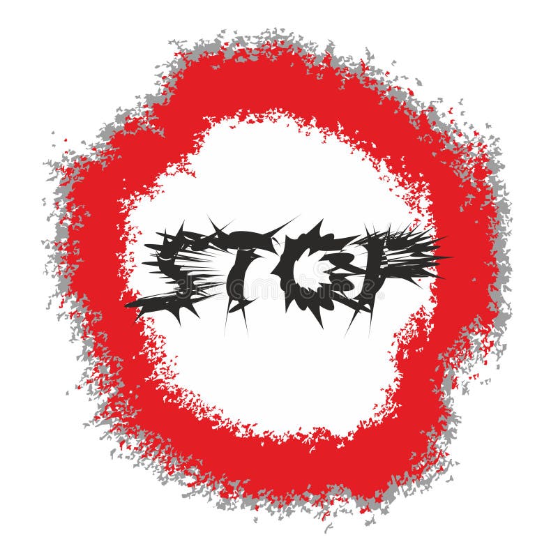 Art stop sign stock vector. Illustration of traffic, stop - 21588220