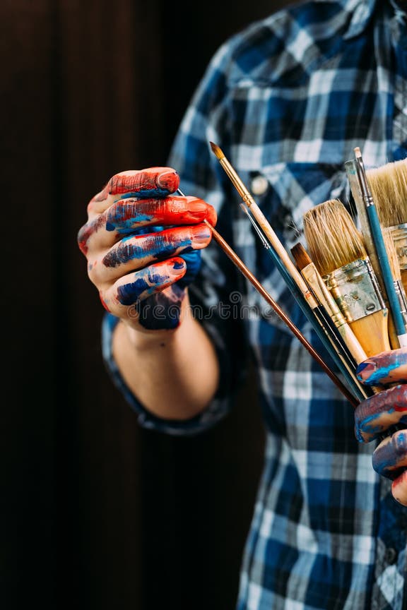 Art Studio Design Painter Creative Process Stock Photo - Image of male ...