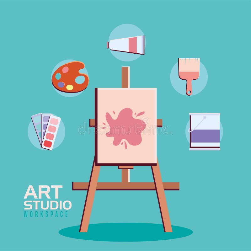 Art studio design stock vector. Illustration of designer - 233107919