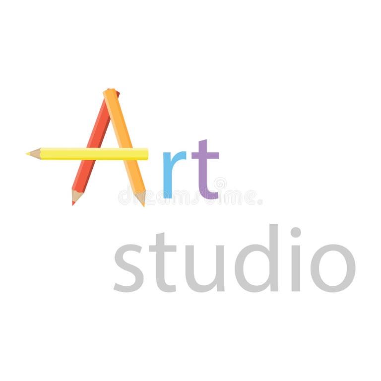 Art Studio Logo Design Element Vector Stock Illustration - Illustration ...