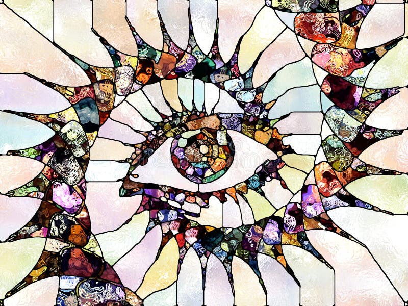 Stained Glass Study stock illustration. Illustration of fragmented ...