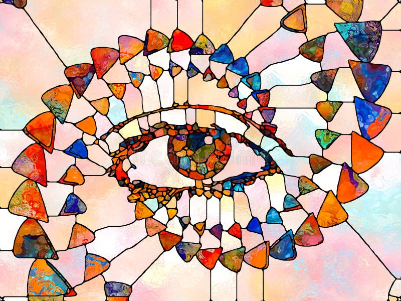 Stained Glass Study stock illustration. Illustration of fragmented ...