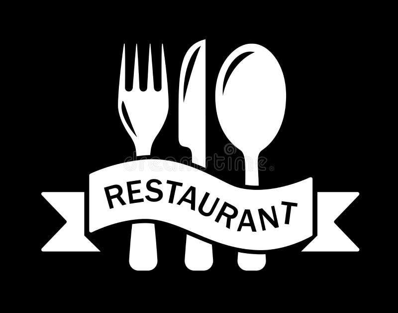 Art Style Restaurant Symbol Stock Vector - Illustration of lunch, plate ...