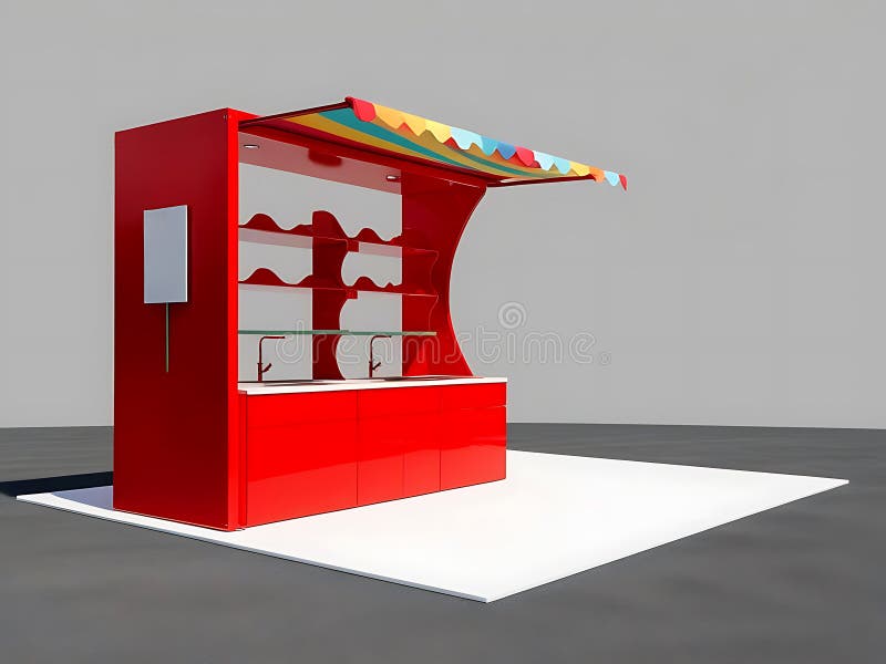 Art style stall model stock illustration. Illustration of business ...