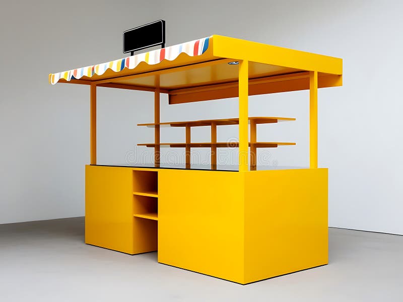 Art style stall model stock illustration. Illustration of counter ...