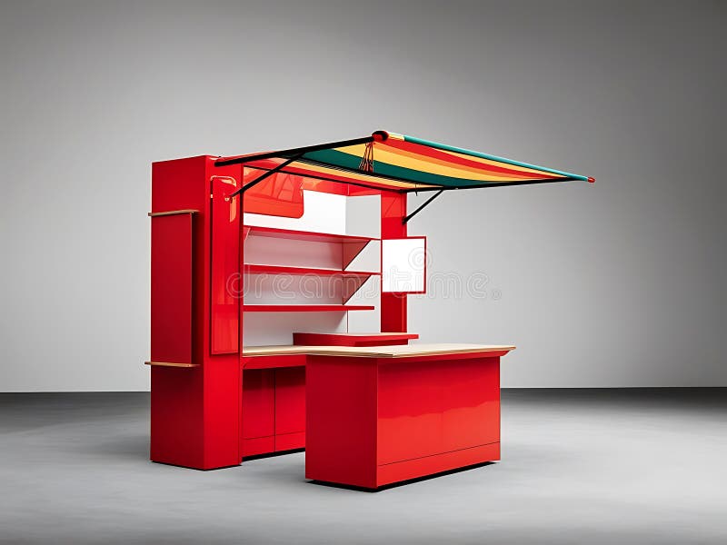 Art style stall model stock illustration. Illustration of show - 337594820