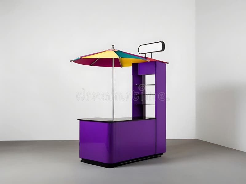 Art style stall model stock illustration. Illustration of counter ...