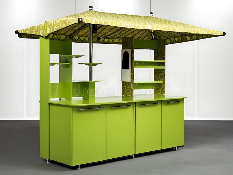 Art style stall model stock illustration. Illustration of booth - 337594898