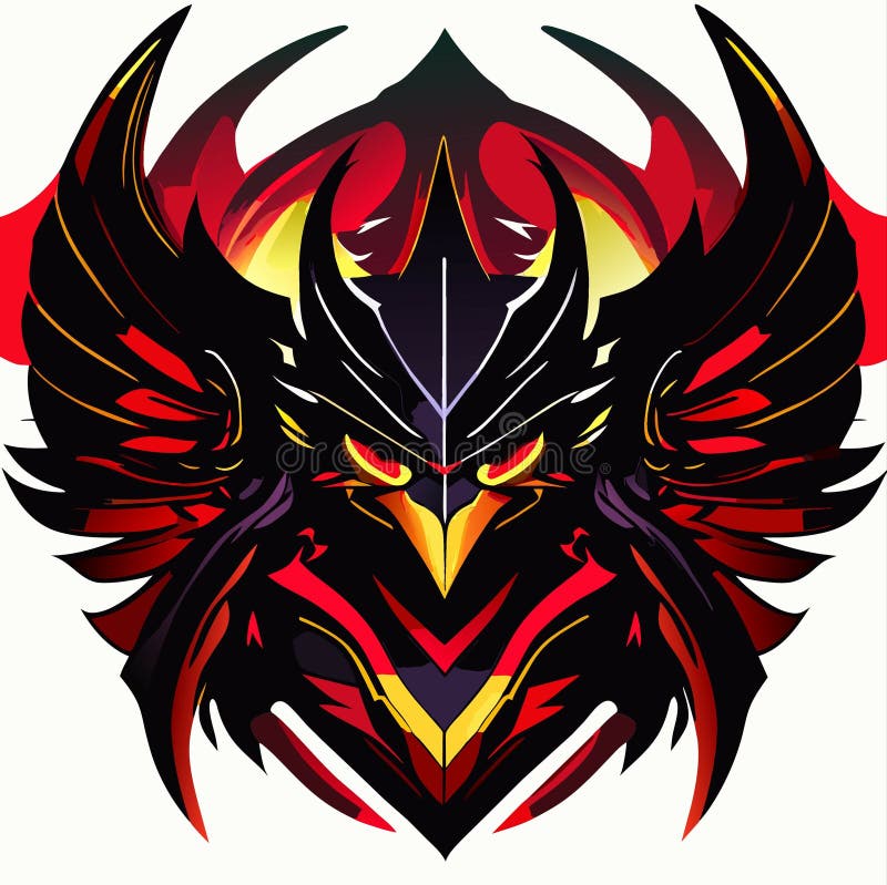 A Stylized Image of a Garuda with Wings Stock Illustration ...