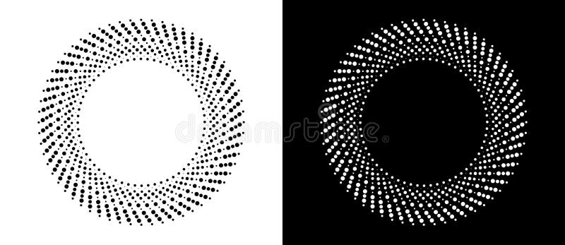 Art Sun Background. Icon Template or Logo with Halftone Dotted Lines ...