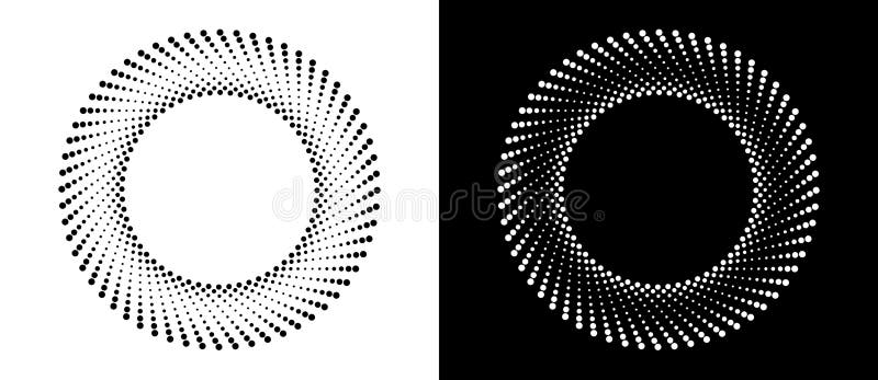 Art Sun Background. Icon Template or Logo with Halftone Dotted Lines ...