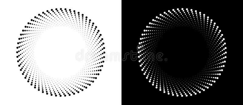 Art Sun Background. Icon Template or Logo with Halftone Dotted Lines ...