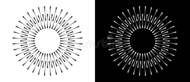 Art Sun Background. Icon Template or Logo with Halftone Dotted Lines ...