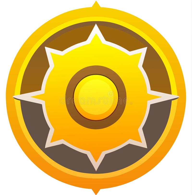 Art Sun Icon, Cartoon Style Stock Illustration - Illustration of ...