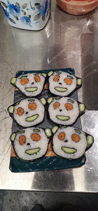 Art of sushi in panda stock image. Image of sushi, japanese - 170123735