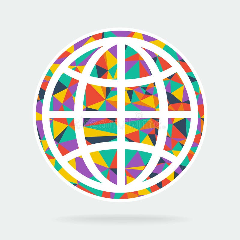 Art symbol planet earth stock vector. Illustration of color - 44217968