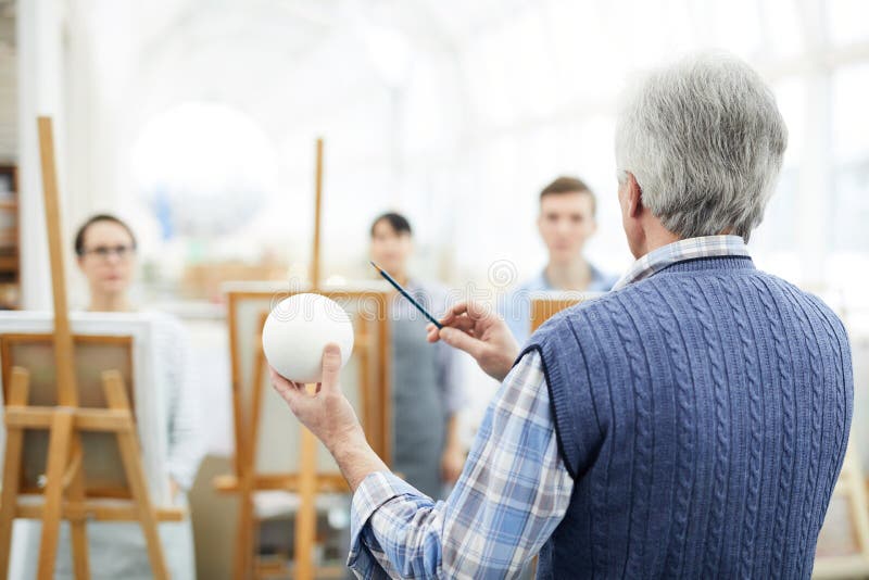 Art Teacher in Lecture stock photo. Image of school - 137862344