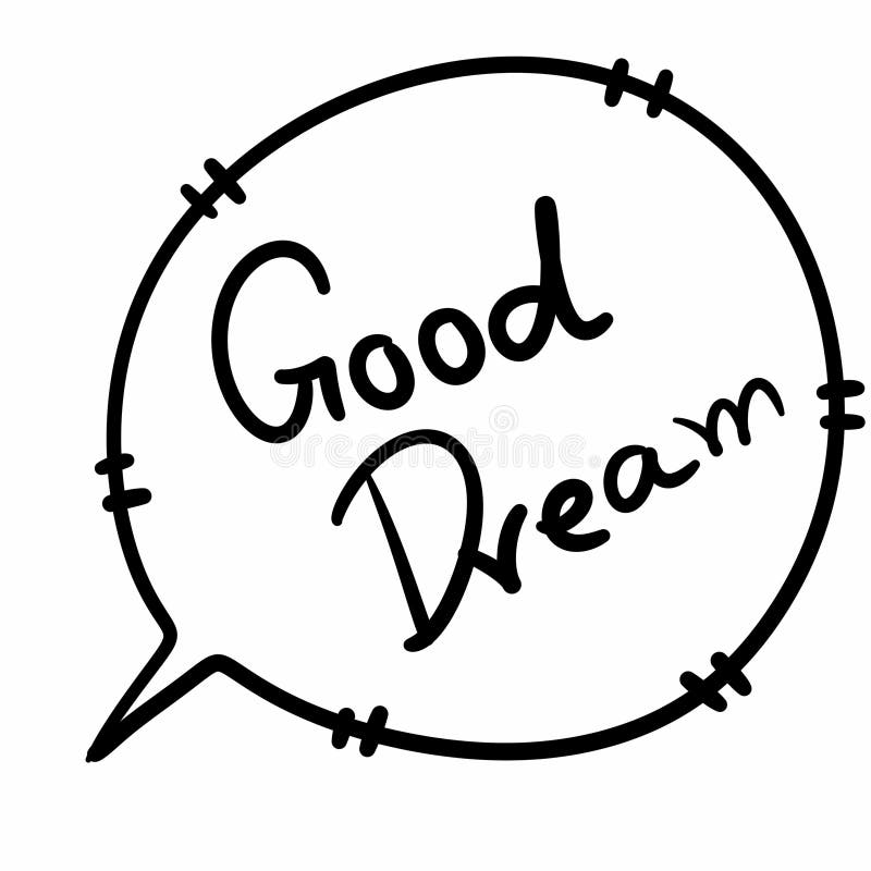 Text Good Dreams Illustration Stock Illustration - Illustration of ...
