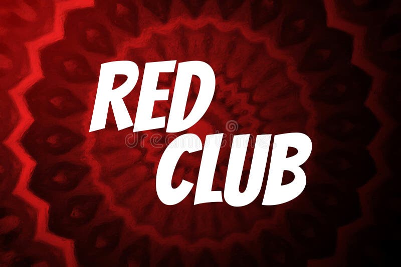 Text red club on red color stock illustration. Illustration of design ...