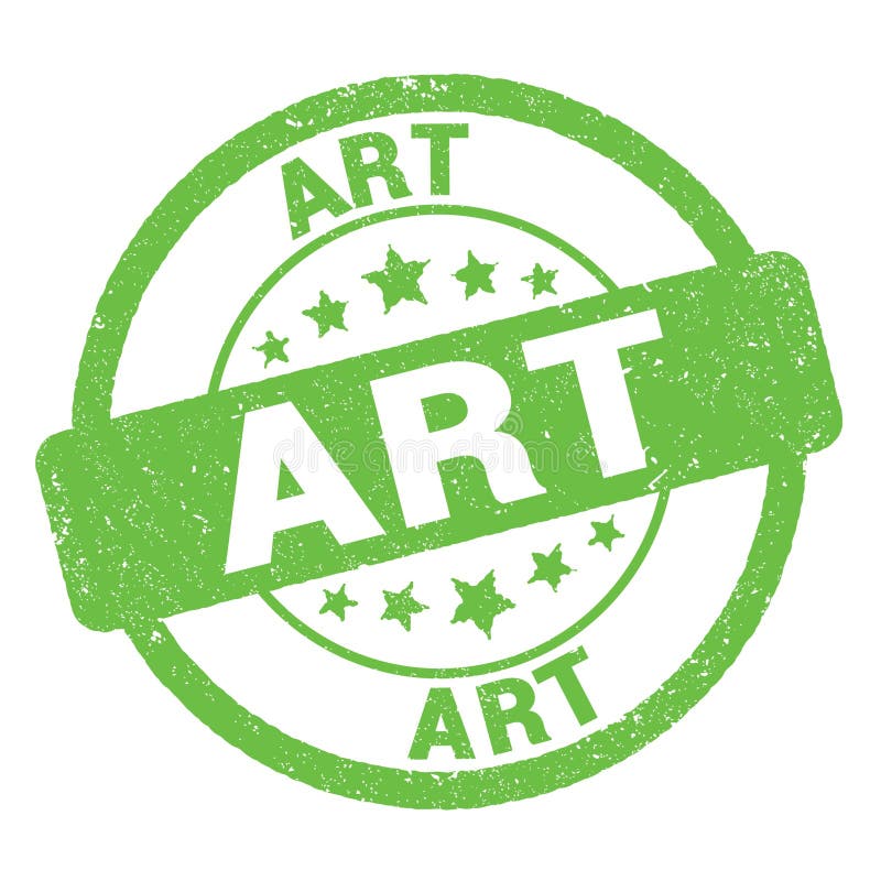 ART Text Written on Green Stamp Sign Stock Illustration - Illustration ...