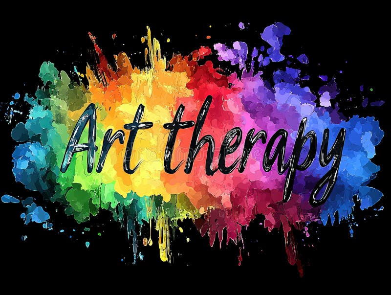 Art Therapy Text Written on a Blackboard Stock Photo - Image of color ...