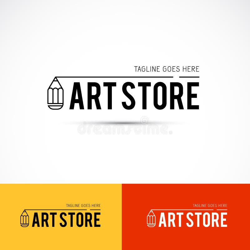 Art Tools and Materials for Painting Logo Stock Illustration ...