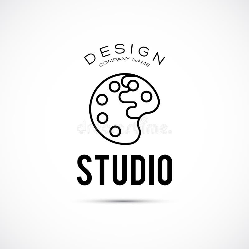 Art Tools and Materials for Painting Logo Stock Illustration ...