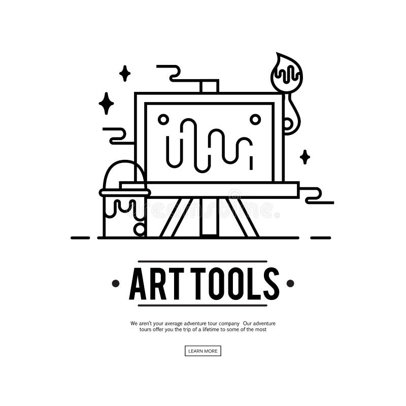 Art Tools and Materials for Painting Logo Stock Vector - Illustration ...