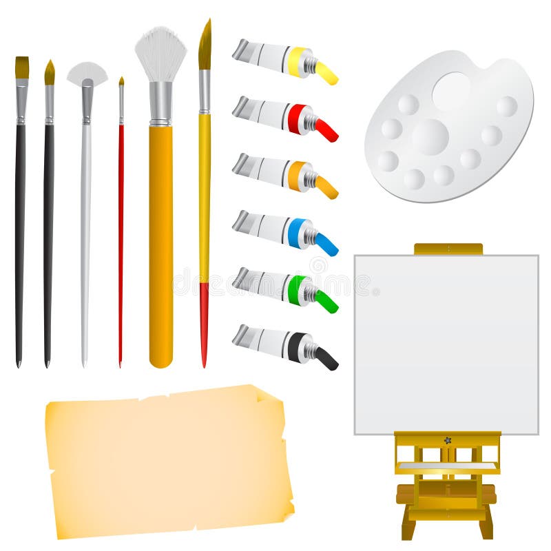 Art tools vector stock vector. Illustration of frame, creativity - 5876198