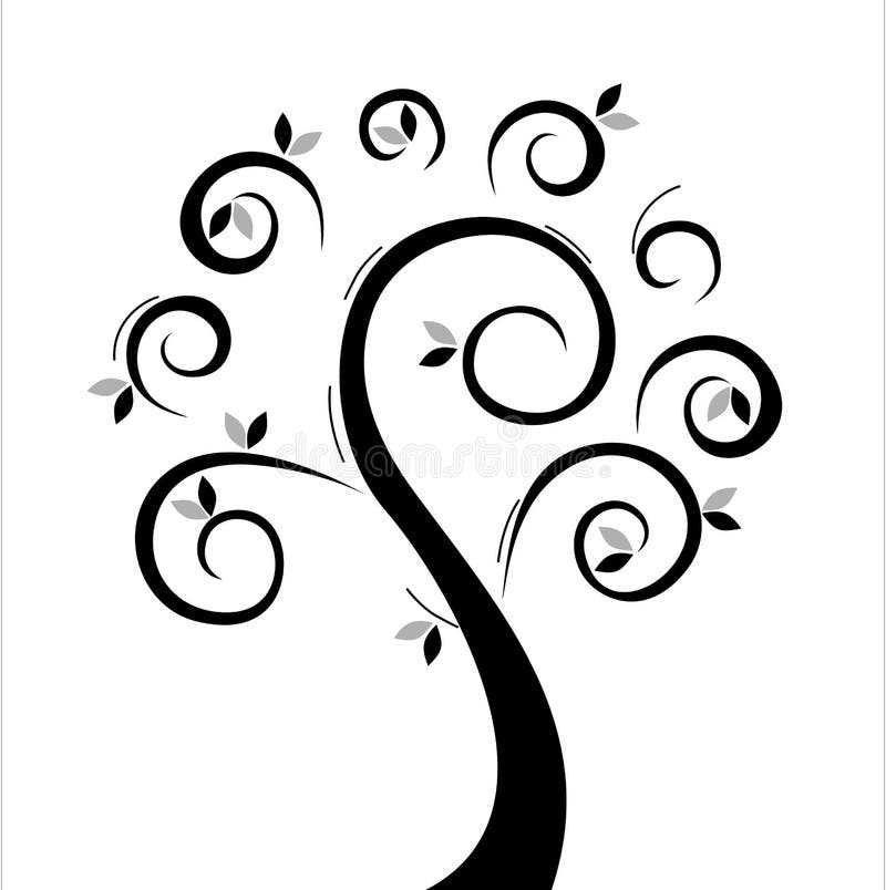 Curly Tree Vector stock vector. Illustration of active - 29667592