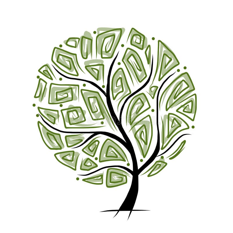 Art Tree Beautiful for Your Design Stock Vector - Illustration of ...
