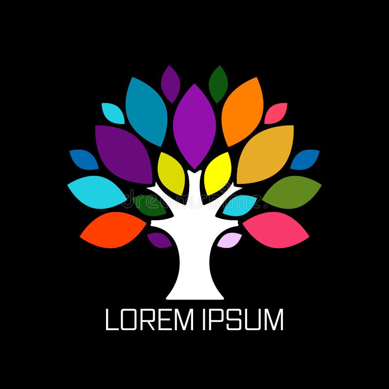 Art Tree Colorful for Your Design Stock Vector - Illustration of leaf ...