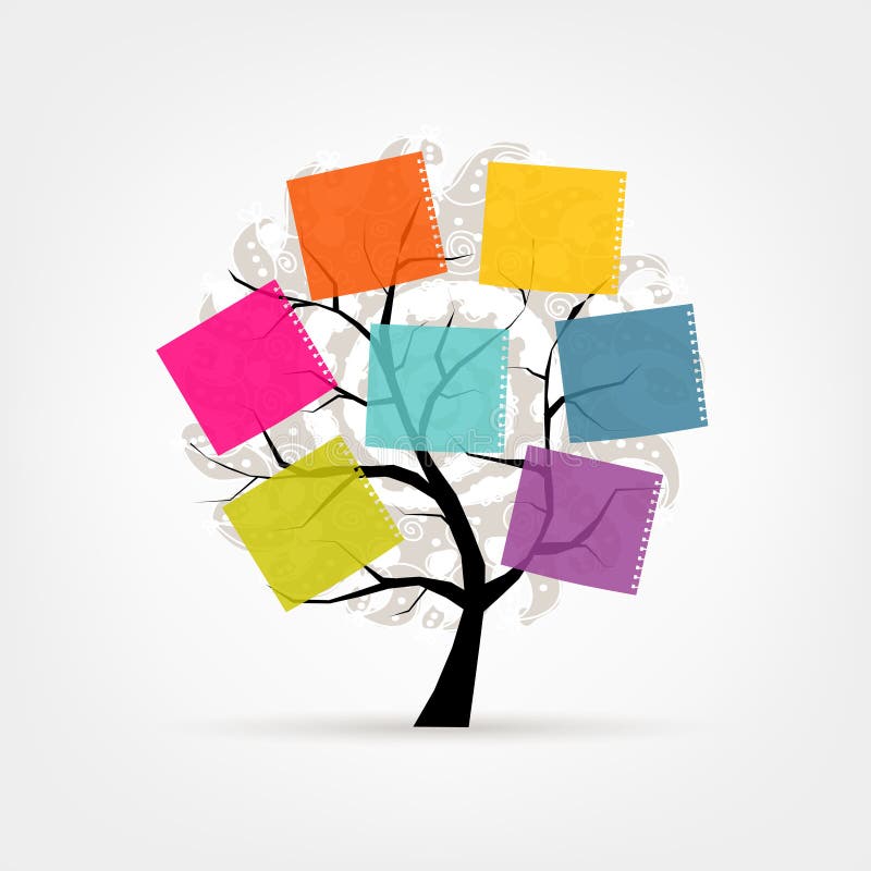 Sticky Note Tree Stock Illustrations – 275 Sticky Note Tree Stock ...