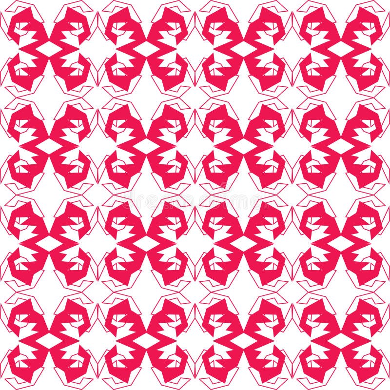 Art Vector Red and White Pattern Stock Vector - Illustration of wall ...