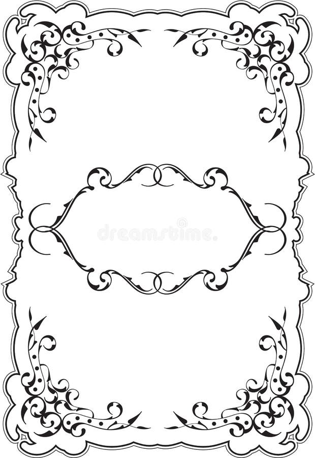 Art vintage fine border stock vector. Illustration of element - 66473571