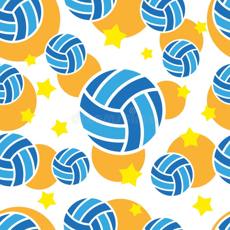 Seamless Pattern Volleyball Ball Graphic Stock Illustrations – 610 ...