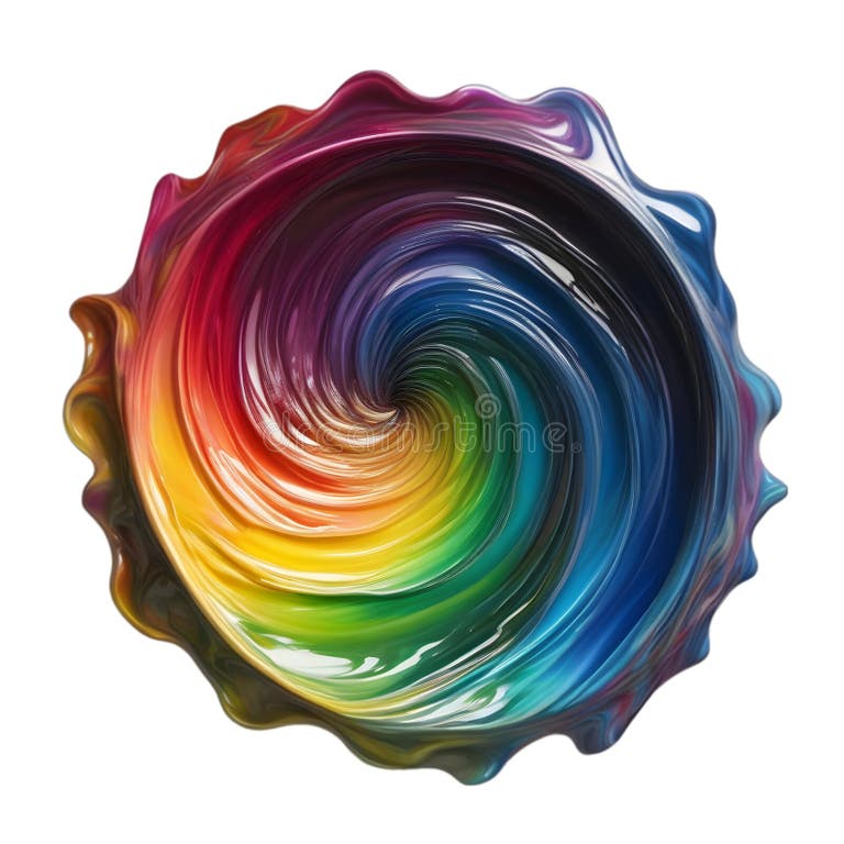Art of Vortex Rainbow Liquid. AI-Generated. Stock Photo - Illustration ...