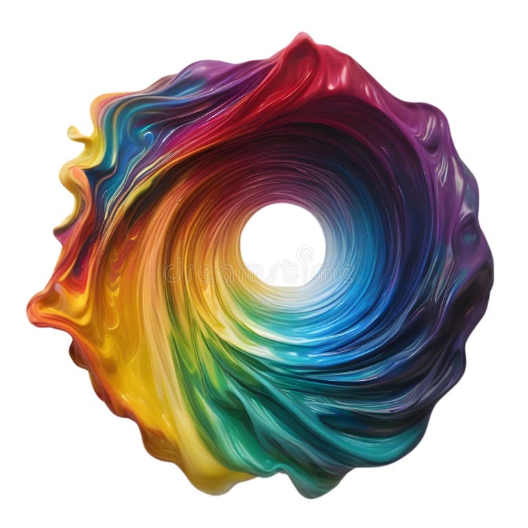 Art of Vortex Rainbow Liquid. AI-Generated. Stock Image - Illustration of multi, generated ...