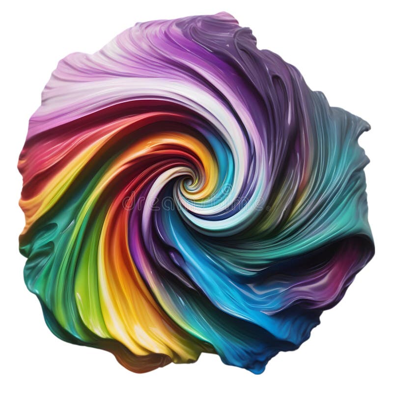 Art of Vortex Rainbow Liquid. AI-Generated. Stock Image - Illustration ...