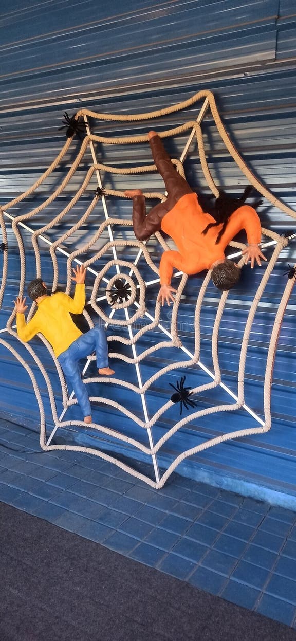 Art and Wall Graffiti at an Exhibition in Spider Web Theme Editorial ...
