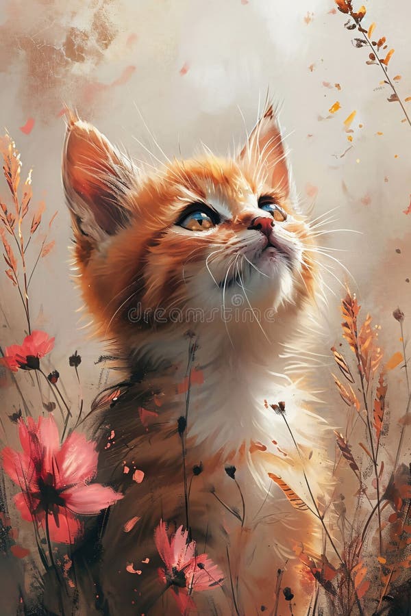 Art Watercolor Illustration of Adorable Little Kitten. Ai Stock ... Art Watercolor Illustration of Adorable Little Kitten. Ai Stock ...